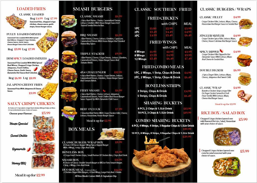 Menu - Smash & Sizzle